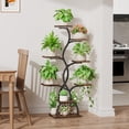 8 Tier Flower Display Stand with Removable Buckets Black for Florist ...