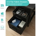 Computer Desk with File Drawers Cabinet, 47 Inch Reversible Home Office ...