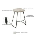 Tiva 24 Inch Handcrafted Backless Counter Height Stool Whitewashed ...