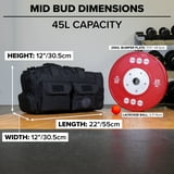 Serious Steel Fitness | 1000D Nylon Mid Bud Duffel Bag | Black ...