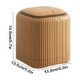 TOUMENY Push Button Trash Can, Compact Desktop Wastebasket for Bedside ...