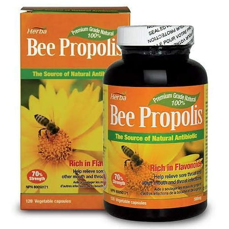 Herba Bee Propolis Capsules 500mg - 120 Capsules | Helps Relieve Sore ...