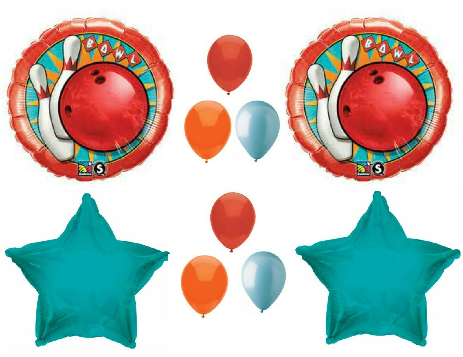 Bowling 10 pc Happy Birthday Party Balloons Decorations Supplies League ...