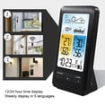 BIMZUC Home Weather Clock & Temperature/Humidity Meter with 12‑hour ...