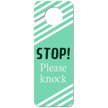 5in x 3.5in Notice Please Knock Before Entering Sticker Vinyl Door Sign ...