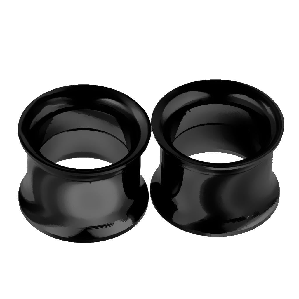 Black Stainless Ear Tunnels Screw Expander Ear Gauges 12mm - Walmart.com