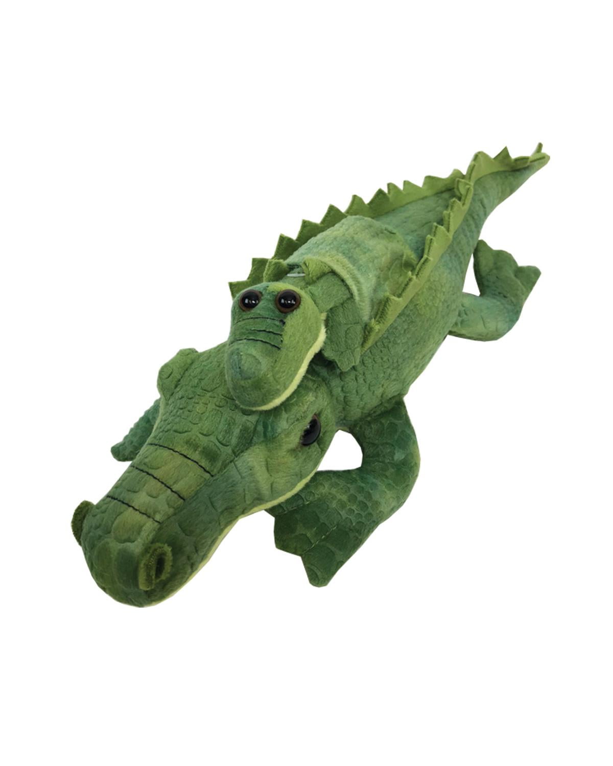 Soft Plush Alligator with Pouch and Mini Pup, Alligator, Size: One Size ...
