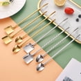 8'' Shovel Shape Stainless Steel Spoons for Beverage Ice Cream Straw+ ...