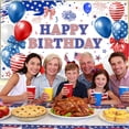 Bow Patriotic Happy Birthday Backdrop 4th of July Birthday Background ...