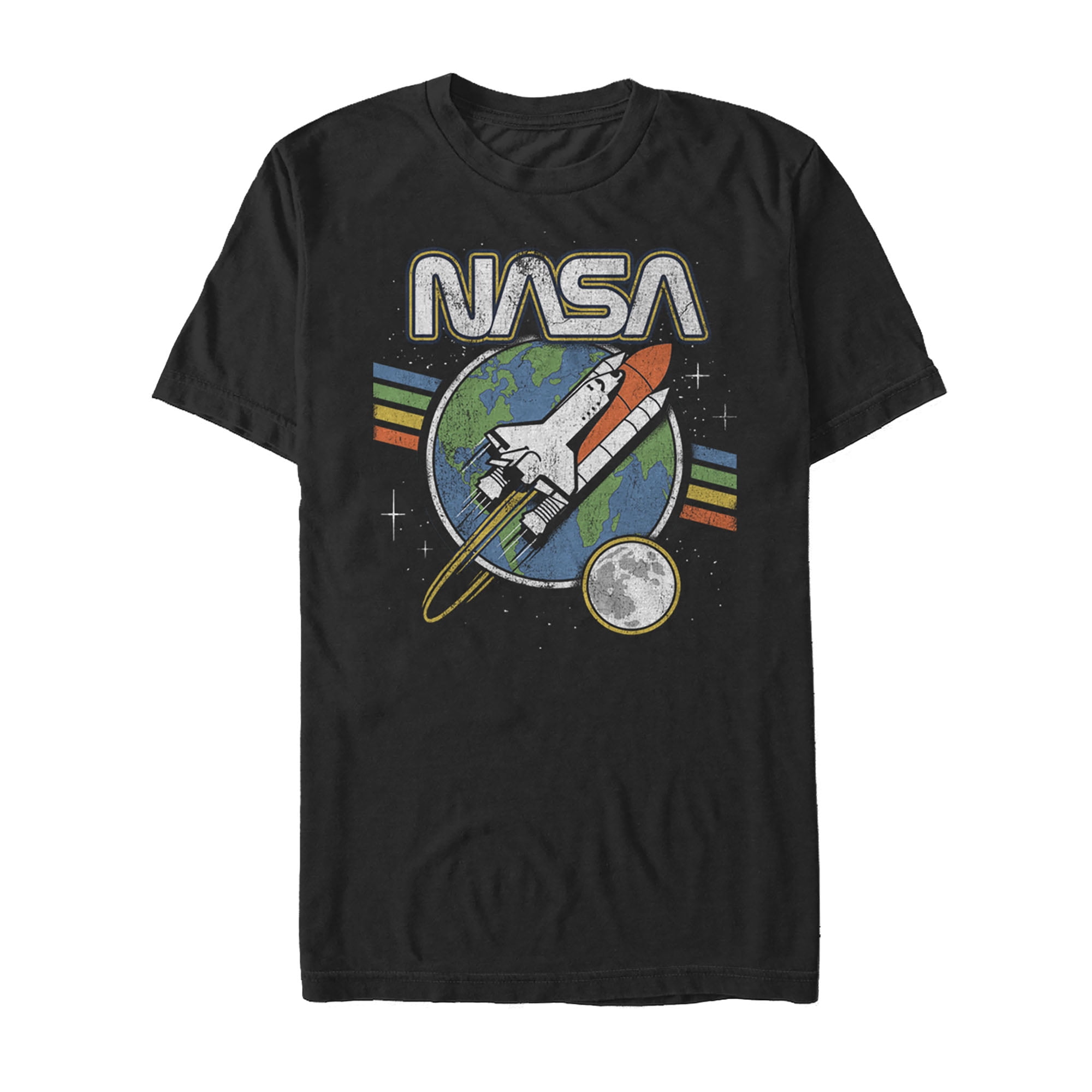 Men's NASA Retro Rocket Launch Graphic Tee Black Large - Walmart.com
