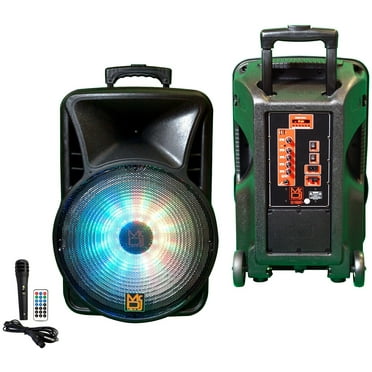 MR DJ Dual 15" 3Way 5000W DJ Active Speaker Powered PA Party BT USB ...