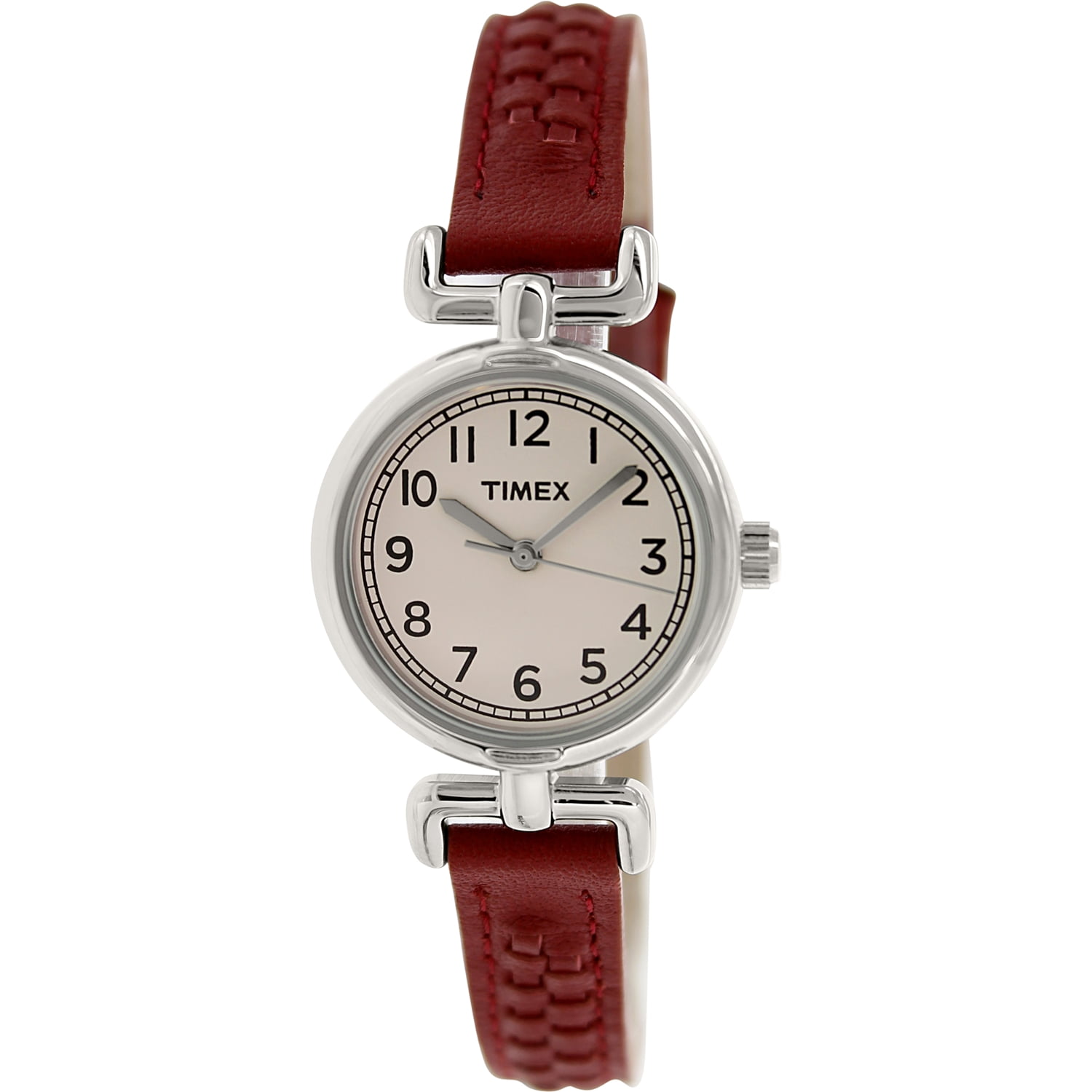 Timex Women's Weekender T2N661 Red Leather Analog Quartz Fashion Watch ...