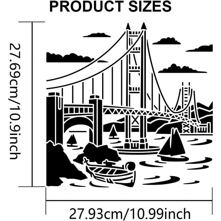 Stencil Del Ponte Del Golden Gate