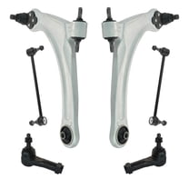 TRQ 6pc Steering & Suspension Kit Inner Outer Tie Rods w/ Lower Control ...