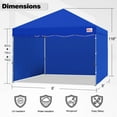MASTERCANOPY 8' x 8' Pop-up Canopy Tent Commercial Instant Shelter with ...