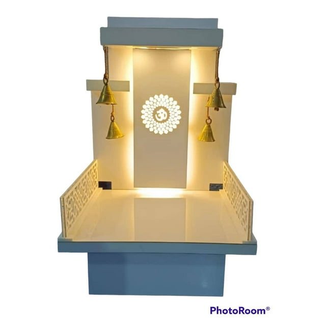 Pooja Mandir / Designer Wooden Temple With LED Lights / Mandir For Home ...