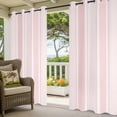 Blush Pink White Stripes Outdoor Curtains for Patio, Lines Modern ...