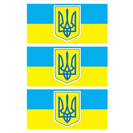 Stickers Ukraine Flag Sticker Ukrainian Coat Of Arms Auto Car Decal ...