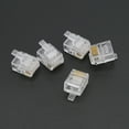100pcs RJ12 6P6C Modular Cable for Head Telephone Connectors Crystal ...