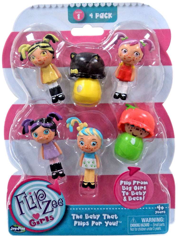 FlipZee! FlipZee Girls! Series 1 Mini Figure 4-Pack [Style 1] - Walmart.com