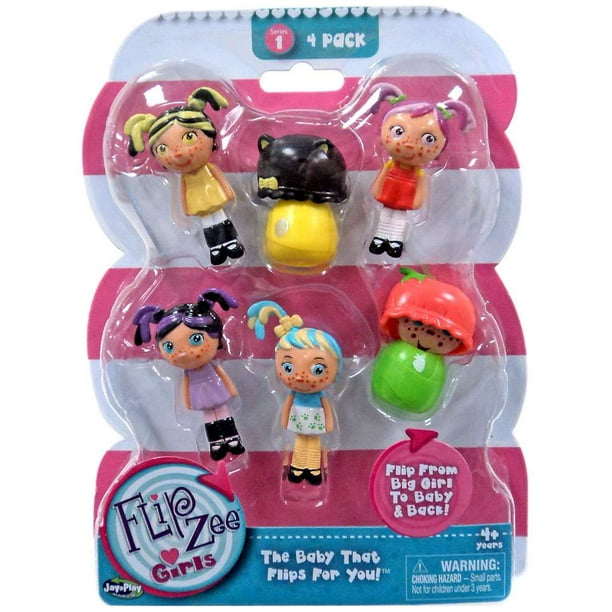 FlipZee! FlipZee Girls! Series 1 Mini Figure 4-Pack [Style 1] - Walmart.com