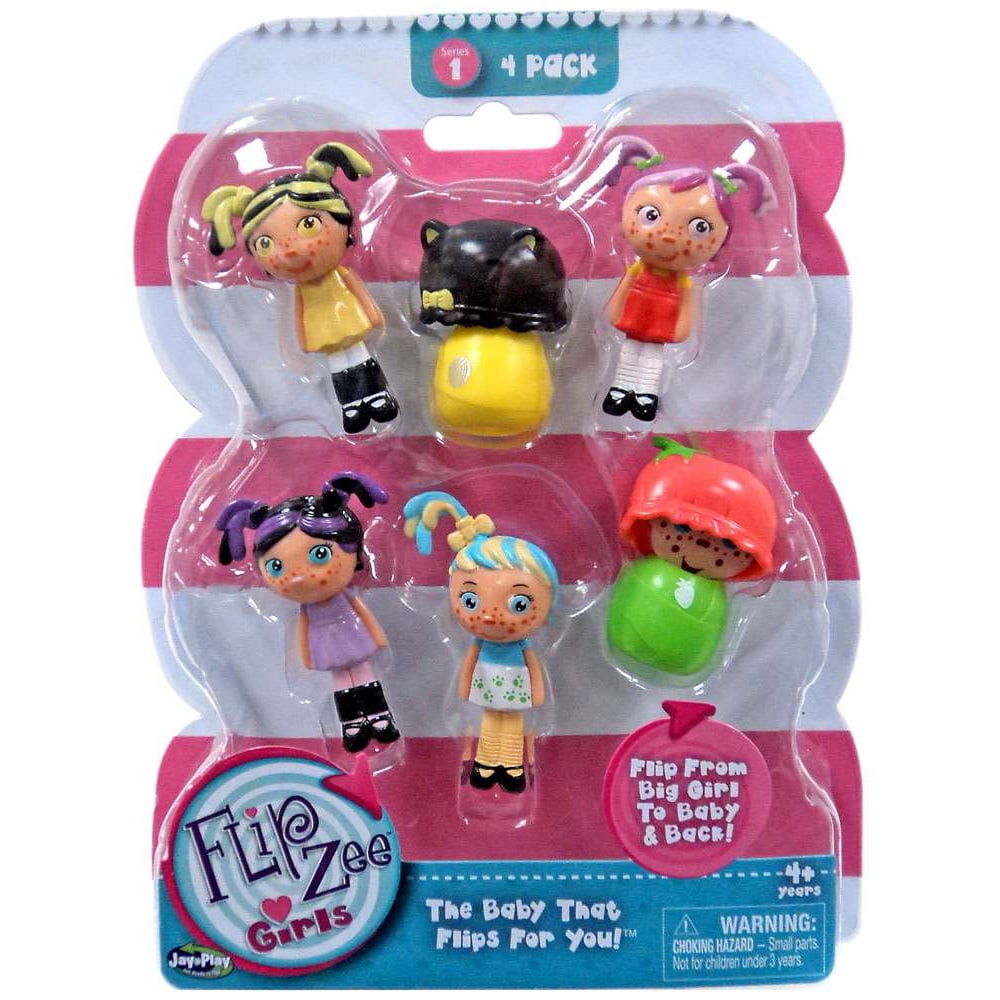 FlipZee! FlipZee Girls! Series 1 Mini Figure 4-Pack [Style 1] - Walmart ...