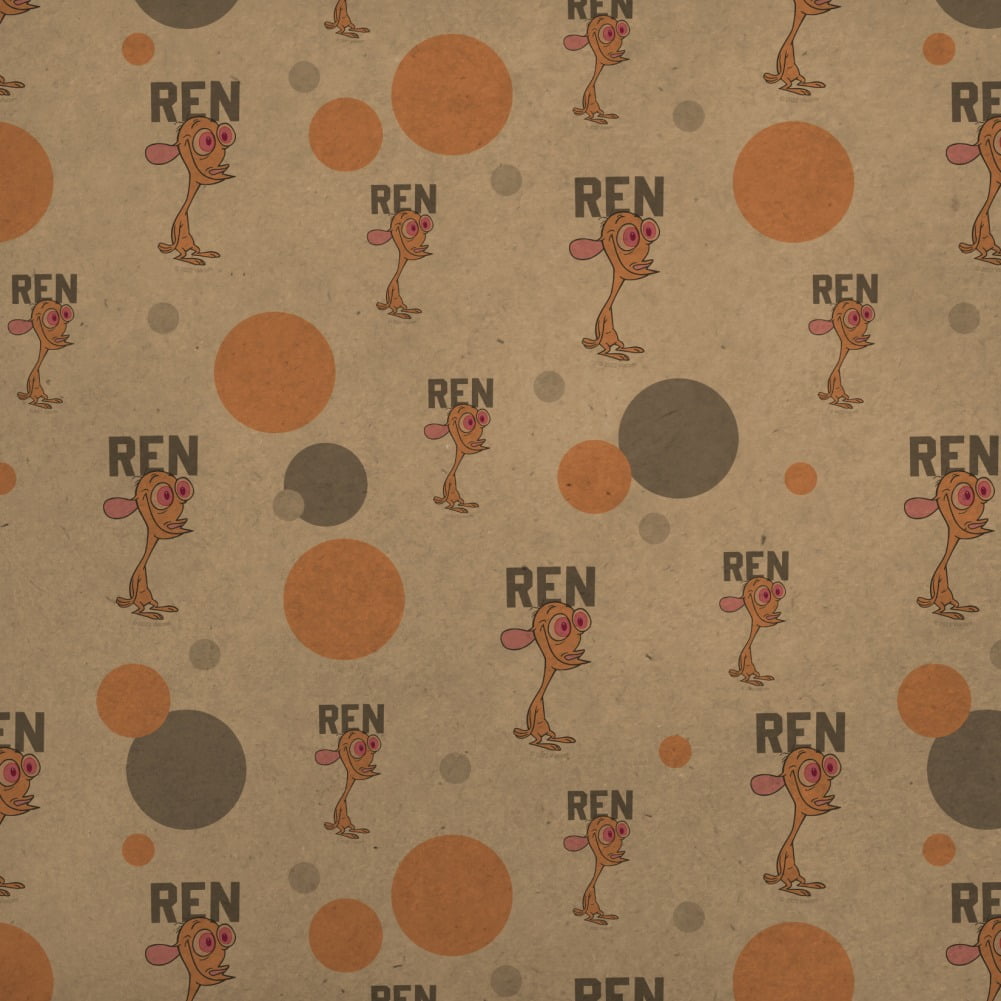 Ren and Stimpy Show Collegiate Ren Premium Kraft Gift Wrap Wrapping ...