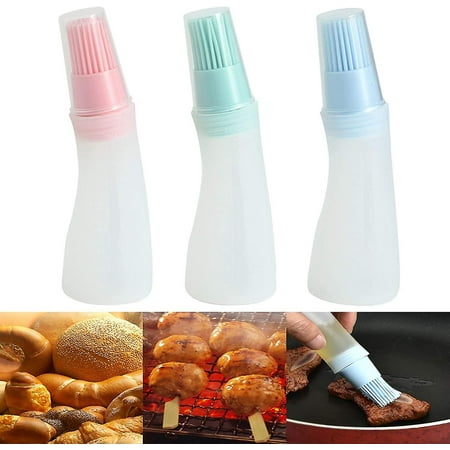 3 Pcs Silicone Oil Brush Bread Bottle, Oil Brush Baking Bottle ...