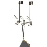 Mainstays Bronze Finish Over-the-Door 3 Hook Rack - Walmart.com
