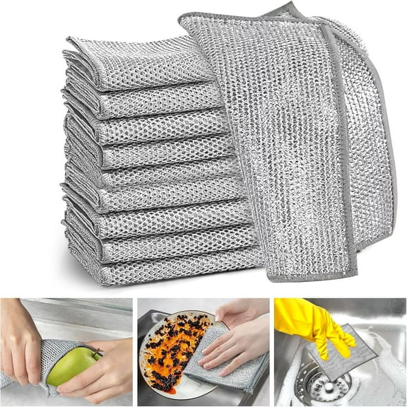 Uscallm under $5 Mesh Dishwashing Rags, Multipurpose Mesh Dishwashing ...