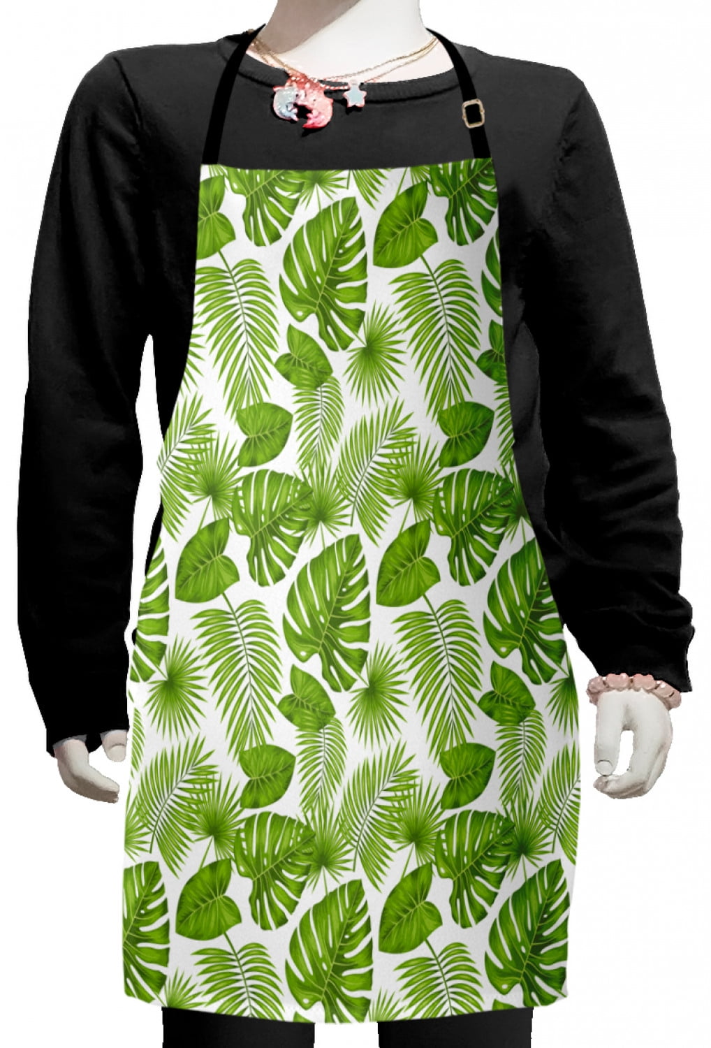 Exotic Kids Apron, Repeating Tropical Forest Themed Pattern of Summer ...