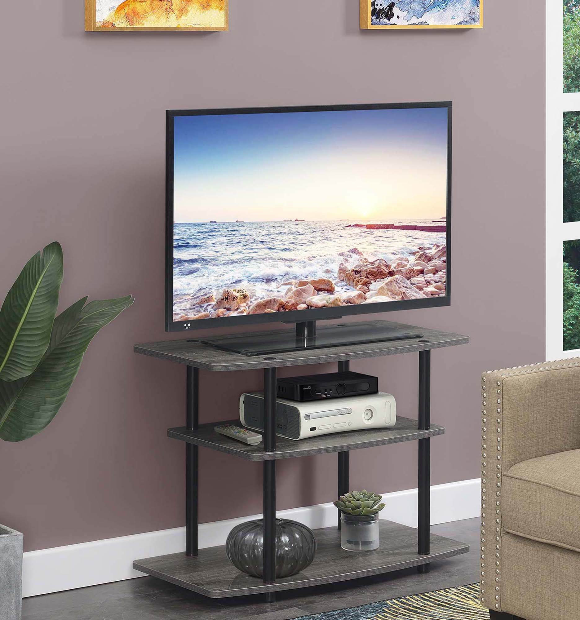 Convenience Concepts Designs2Go No Tools 3 Tier TV Stand, Weathered ...