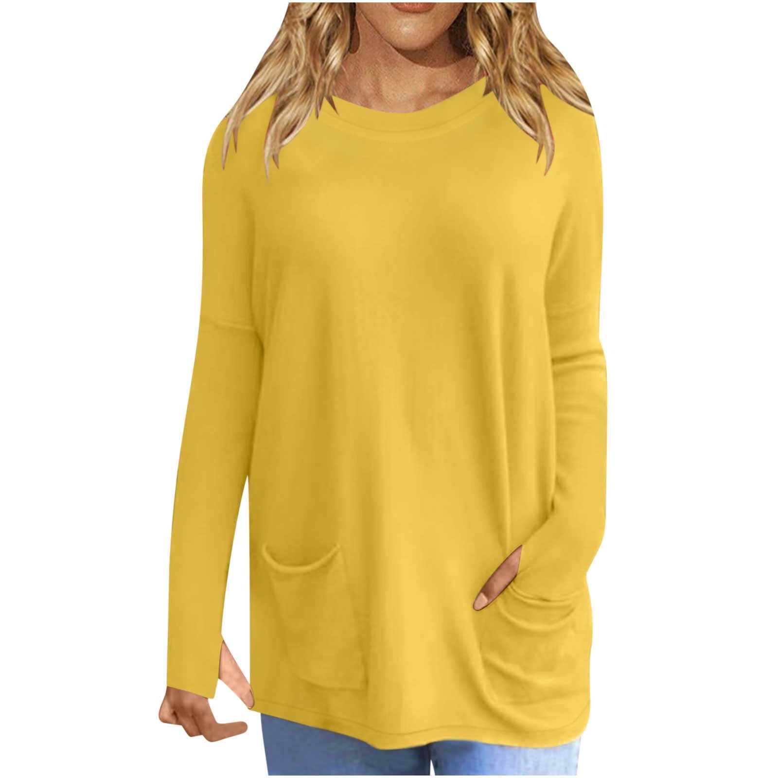 Click here for Vdgthytj Womens Tops Casual Long Sleeve Round Neck... prices