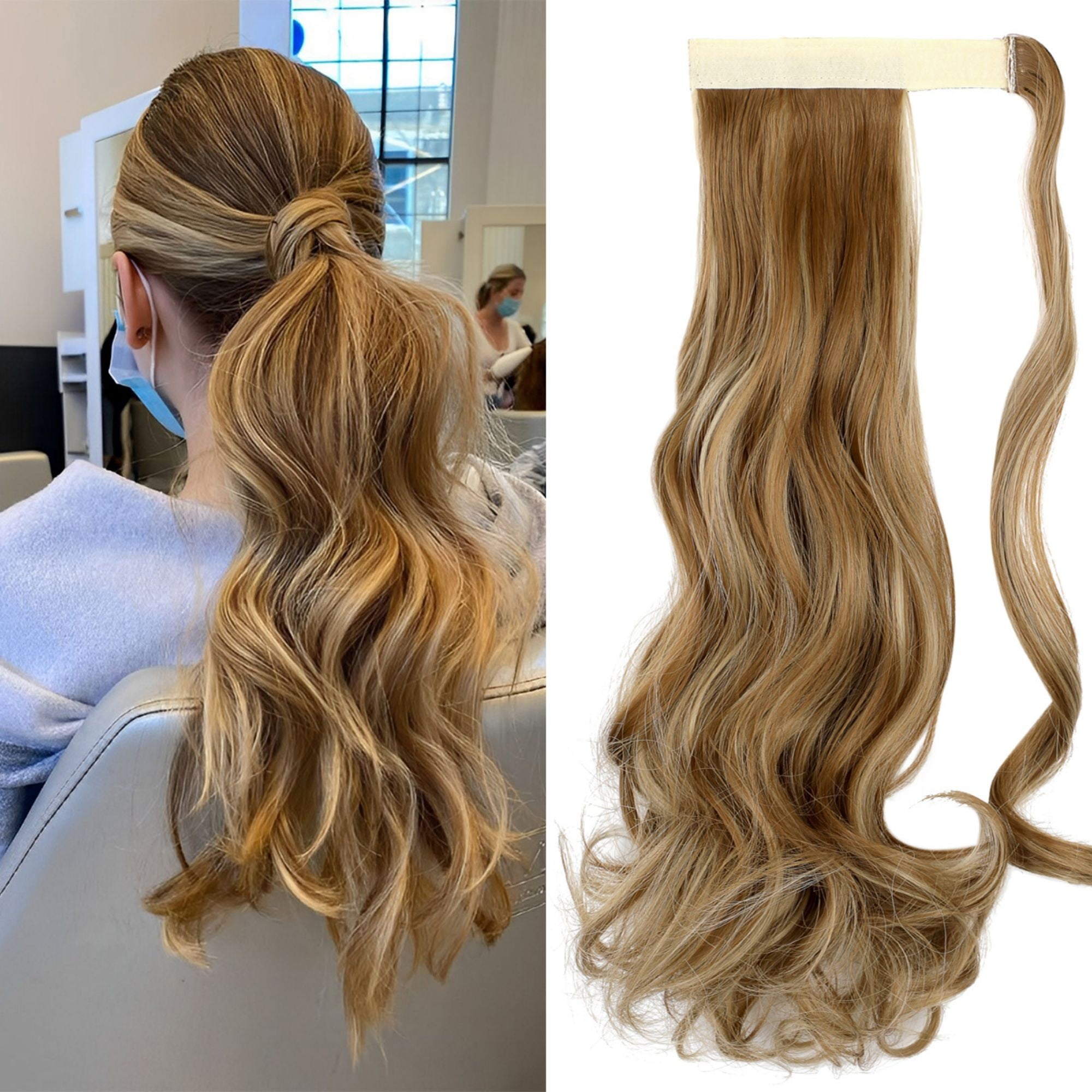 Dulchany Curly Ponytail Extension 18 Inch Heat Resistant Synthetic ...