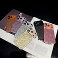 Plating Bling Glitter Diamond Grid Back Camera Protect Phone Case for ...