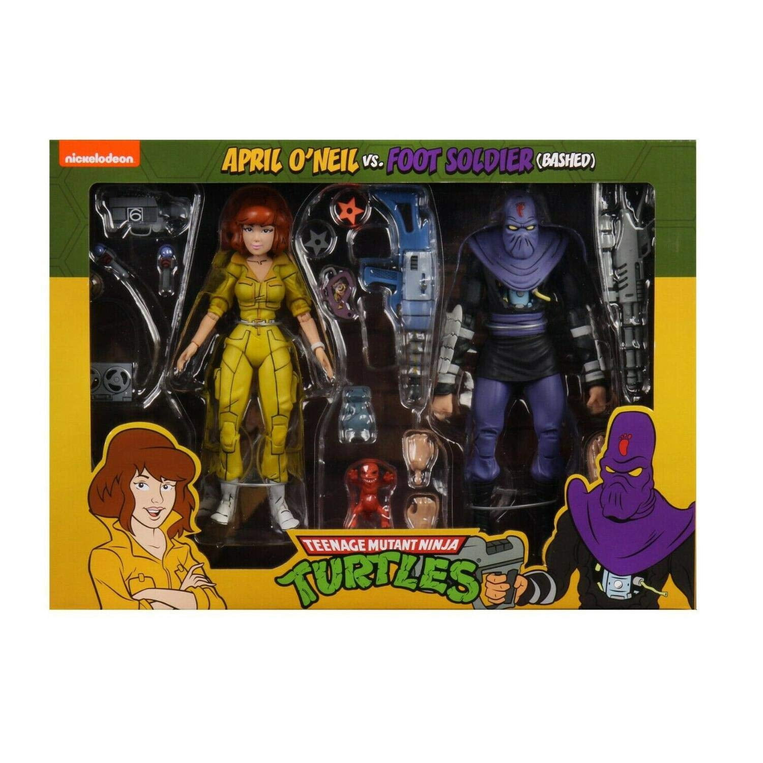 NECA TMNT Teenage Mutant Ninja Turtles April O' Neil vs Foot Soldier ...