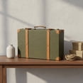 kowaku Vintage Suitcase Storage Case Rustic Charm Retro Leather Trunk ...