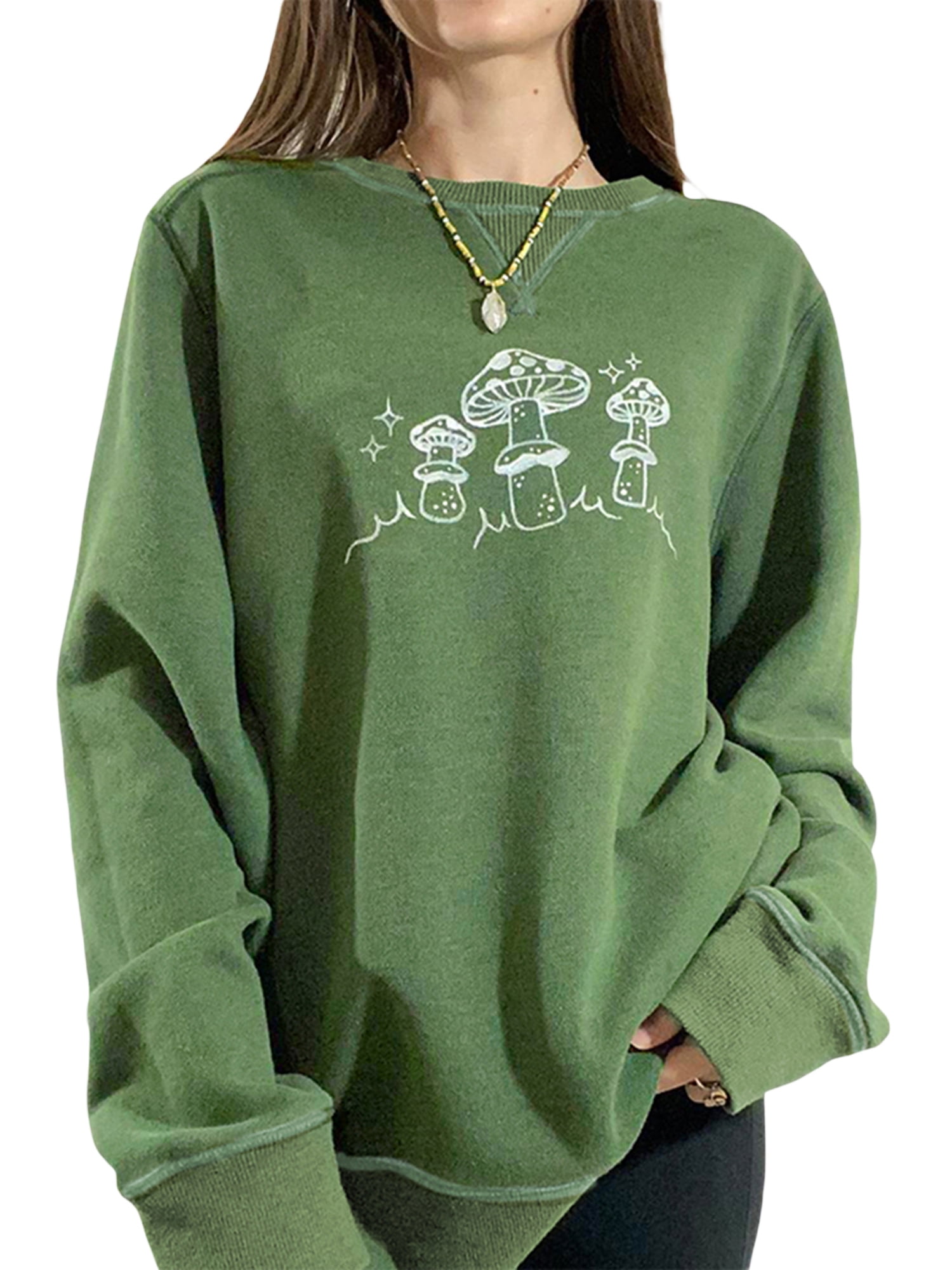 Seyurigaoka Women Autumn Oversized Sweatshirts Aesthetic Graphic Print ...