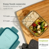 Snapware Meal Box 4-Cup Divided Glass Storage Container with Lid ...