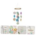 DRAFIDEEP Natural Seashell Wind Chime with Sweet Sound, Elegant Indoor ...