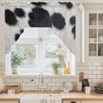 Cow Print Kitchen Curtains Swag Valance for Windows/Bathroom/Cafe ...