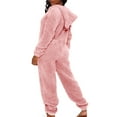 BVOFAR Women's Sherpa Pajamas Set Long Sleeve Hooded Jumpsuit Winter ...
