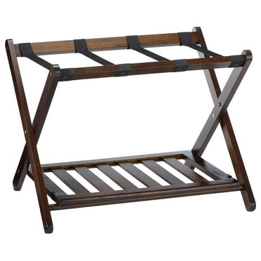 Winsome Reese Luggage Rack with Shelf, Cappuccino Finish - Walmart.com