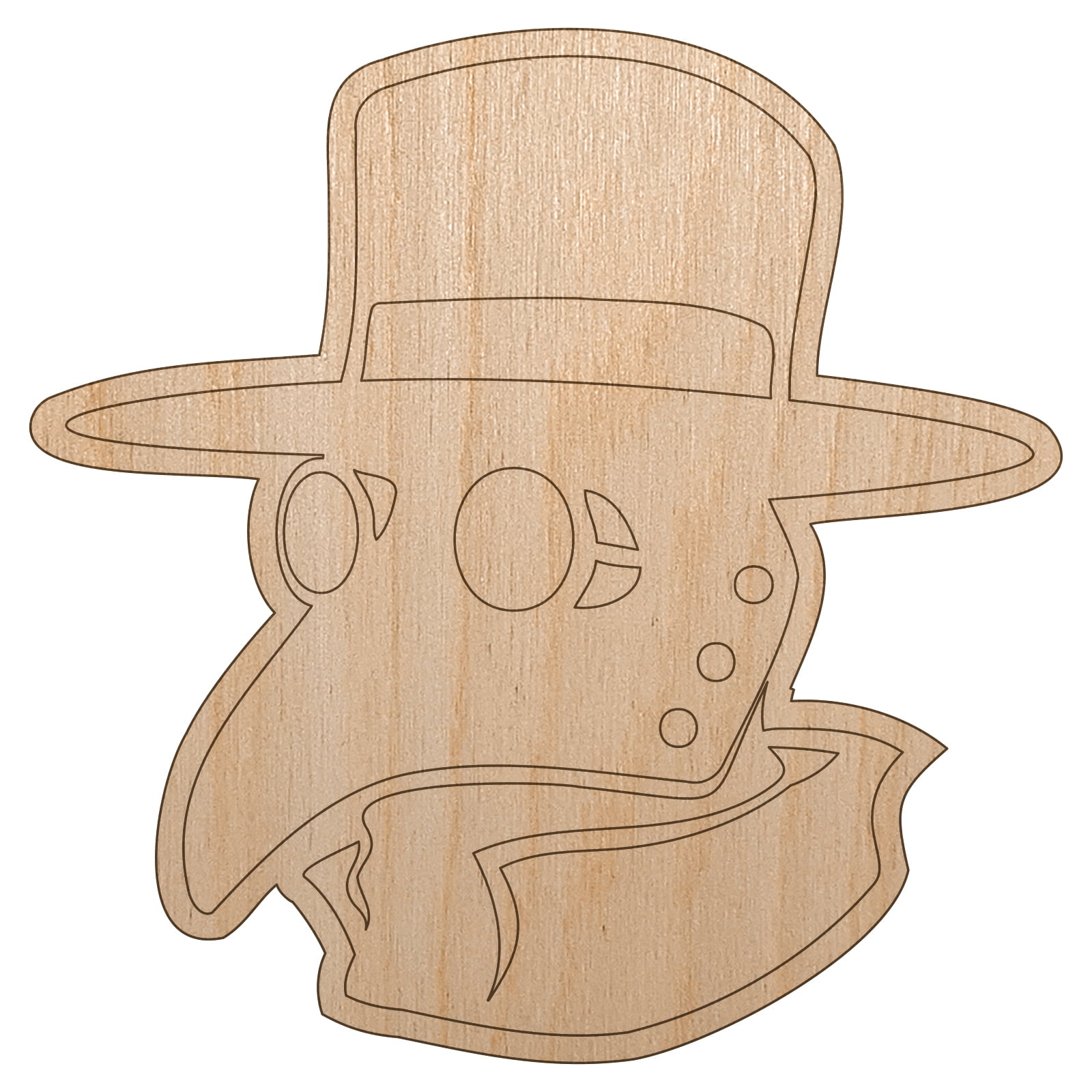 Plague Doctor Mask Wood Shape Unfinished Piece Cutout Craft DIY ...