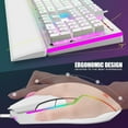 RedThunder K10 Wired Gaming Keyboard Mouse Wrist Rest Combo RGB Backlit ...