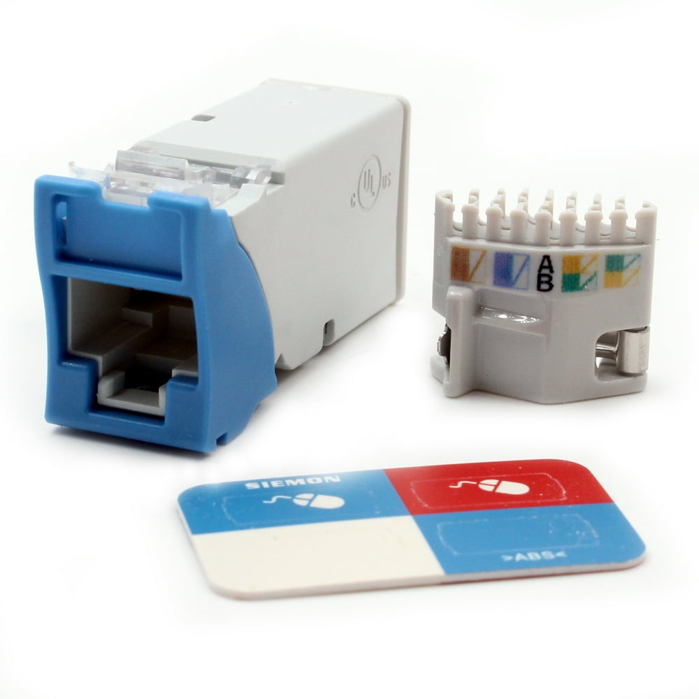 Siemon Z6A-06B Z-MAX Category-6A Tool-Less Jack, U/UTP, CAT6A, 10-Gig ...