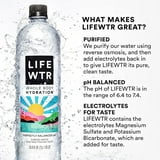 LIFEWTR Premium Purified Water, pH Balanced, Electrolytes Added, 100% ...