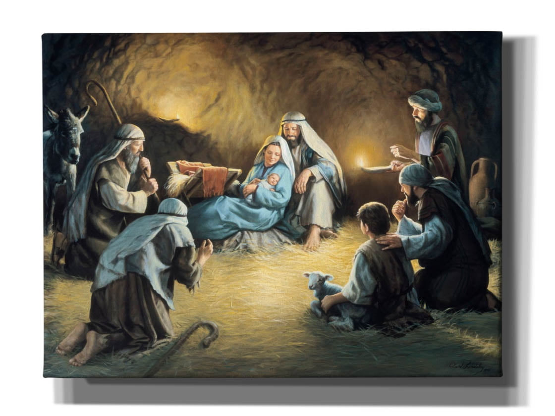Epic Graffiti 'Nativity' by David Lindsley, Canvas Wall Art, 16"x12 ...