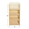 Household Essentials Boho Storage Shelves, Cream and White Rattan Shelf ...