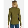 Time And Tru Womens Essential Thermal T Shirt With Long Sleeves Sizes